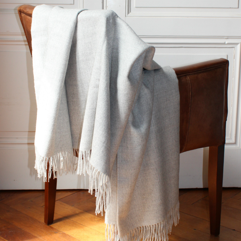 Plaid alpaga gris clair - Sweet Alpaga